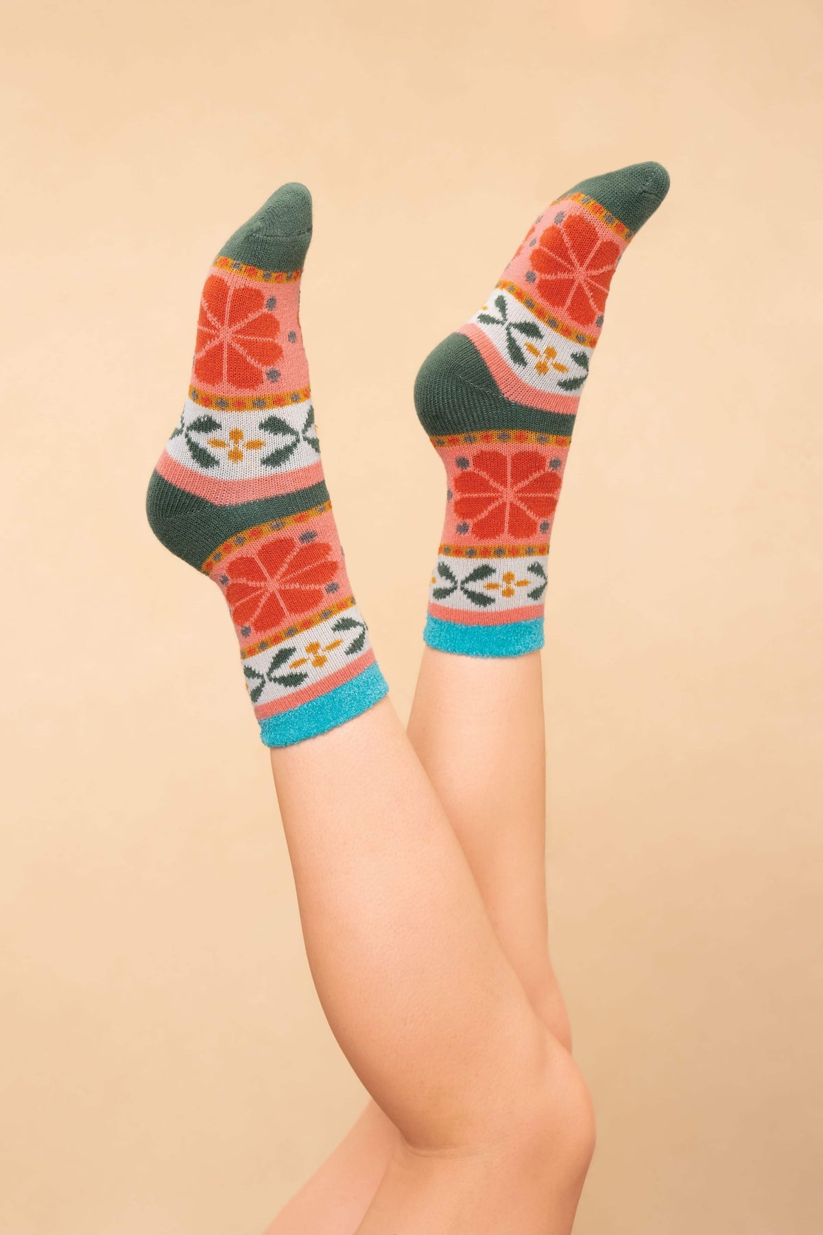 Powder Cosy Socks - Fair Isle Petal | Edmonds
